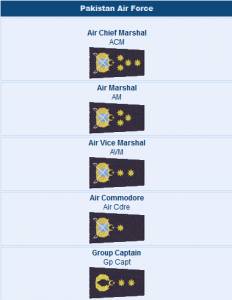 Pakistan Air Force PAF Ranks and Salary GDP Pilot Flying Officer Grades ...